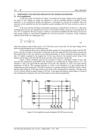Simplified cascade multiphase DC-DC boost power converters for high voltage-gain and low-ripple ...