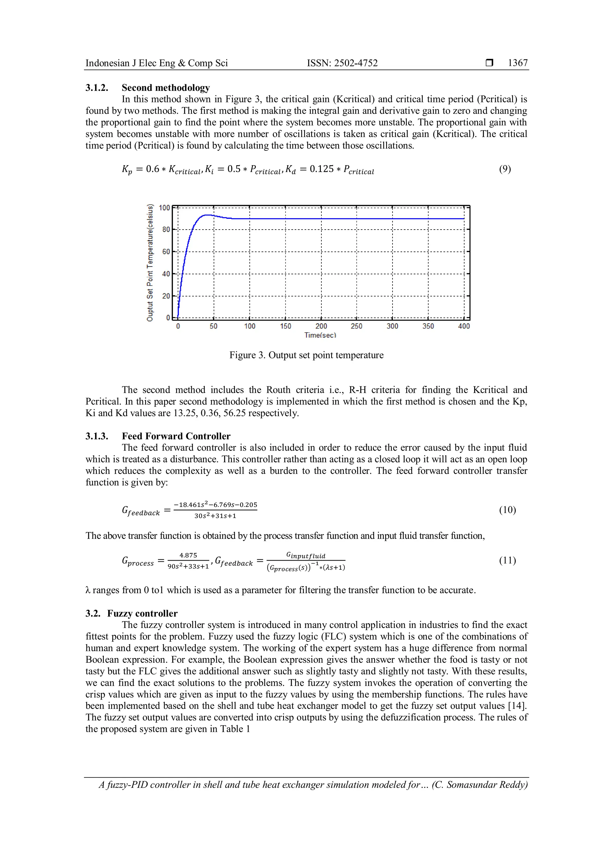 A fuzzy-PID controller in shell and tube heat exchanger simulation modeled for temperature ...