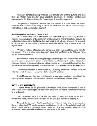 WRITING SAMPLE - Fracking Boom, The Story of Louis Meeks | PDF