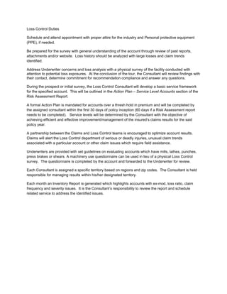 Loss Control Duties | DOC