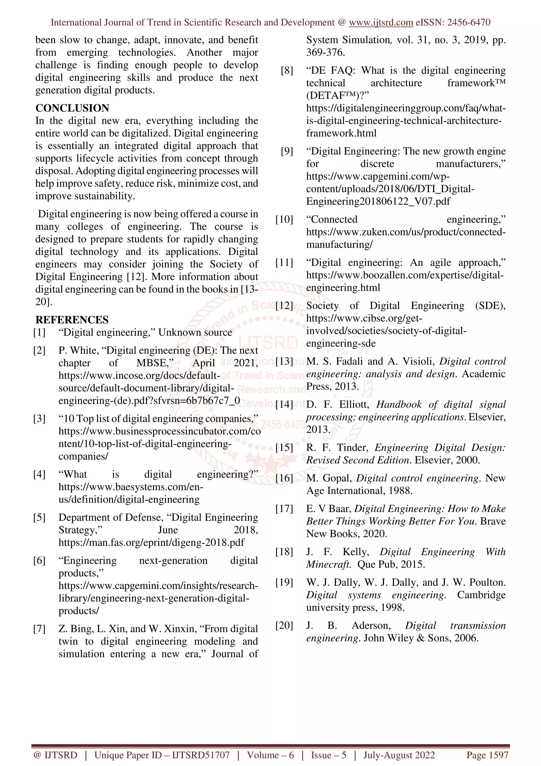 Digital Engineering A Short Overview | PDF