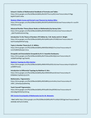 209 Free Classical Mathematics Textbooks - All The Math Books You'll ...