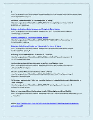 209 Free Classical Mathematics Textbooks - All The Math Books You'll ...