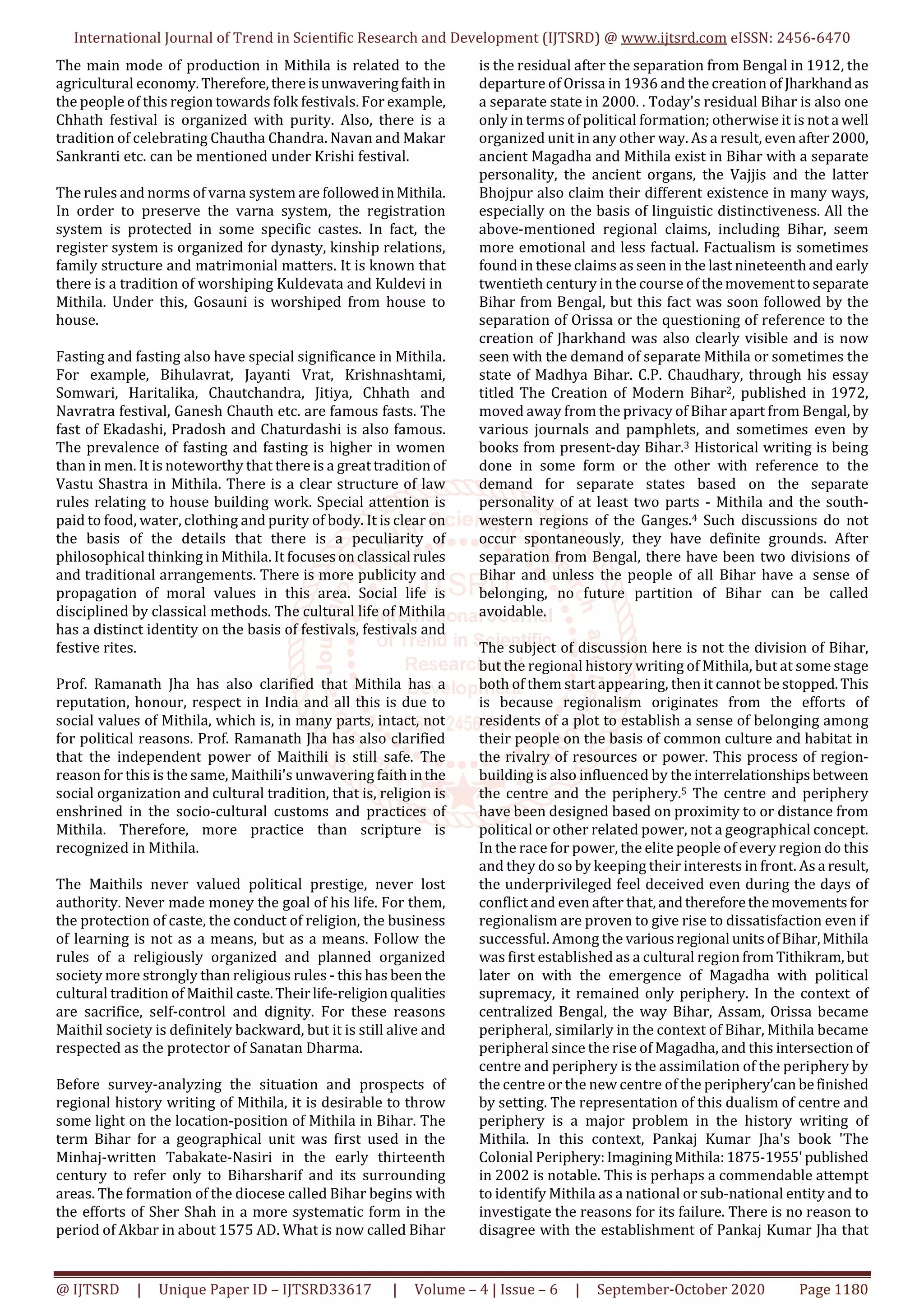 Social Reform Movement in Modern Mithila A Historical Study | PDF