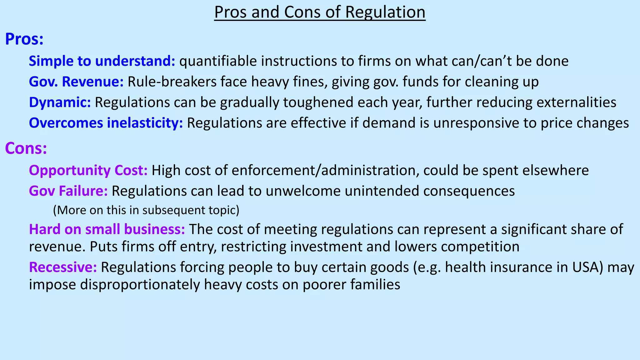 Regulation to Correct Market Failure | PPT