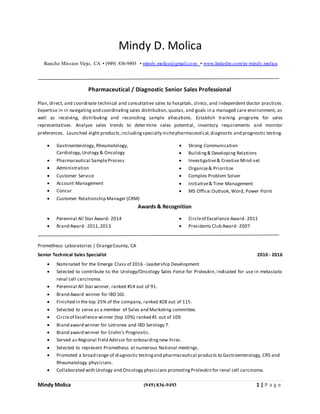 Mindy Molica Resume- 2016 (2) | DOCX | Sales | Business