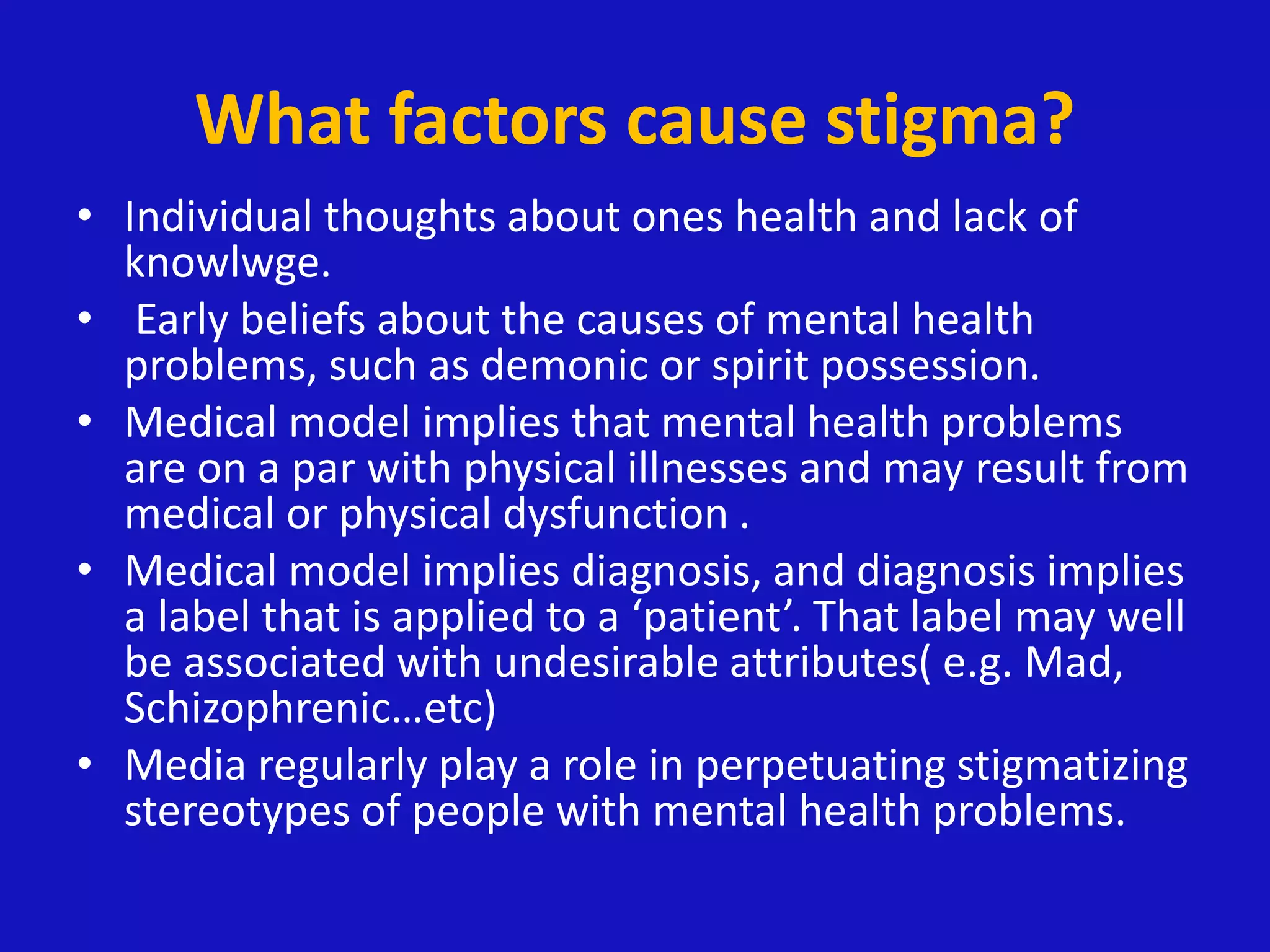 STIGMA OF MENTAL HEALTH | PPSX