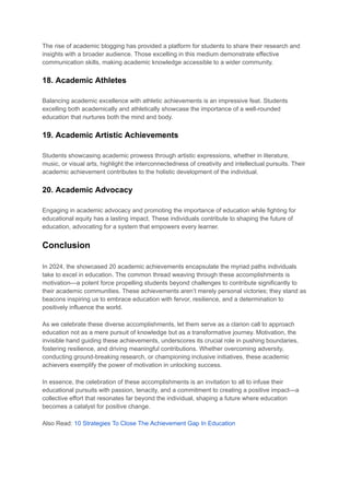 20 Academic Achievement Examples 2024_ Unlocking Success through ...