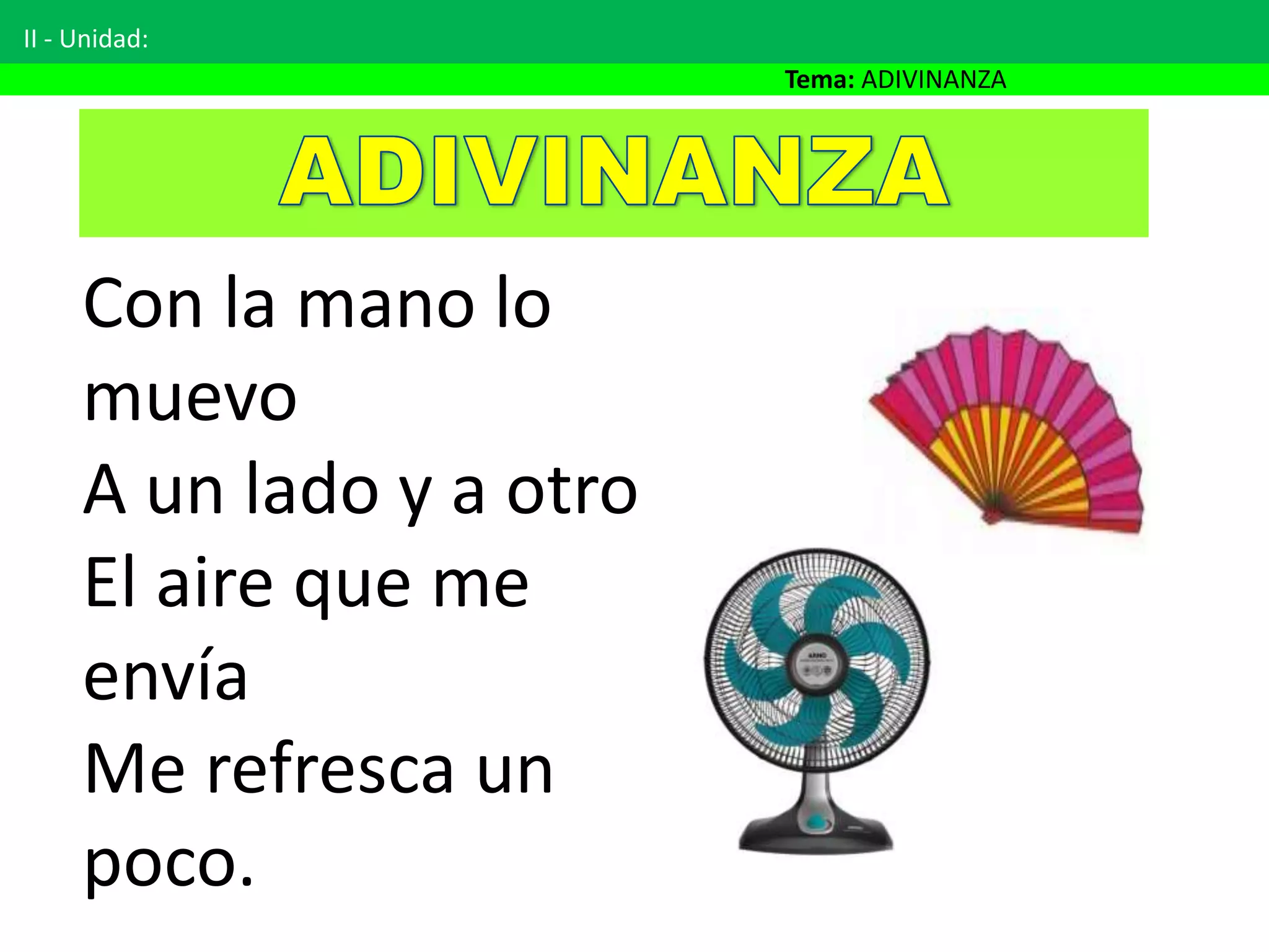 20 adivinanza abanico | PPTX
