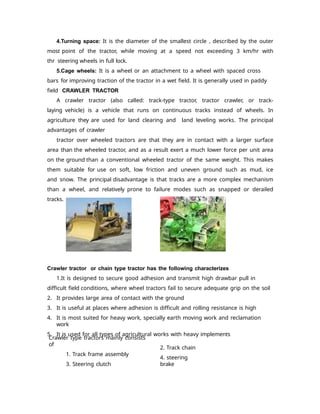 20AGE47 Tractor Design and Testing - Types of Tractors and Utilities | PPTX