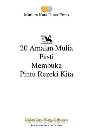 20 amalan mulia | PDF