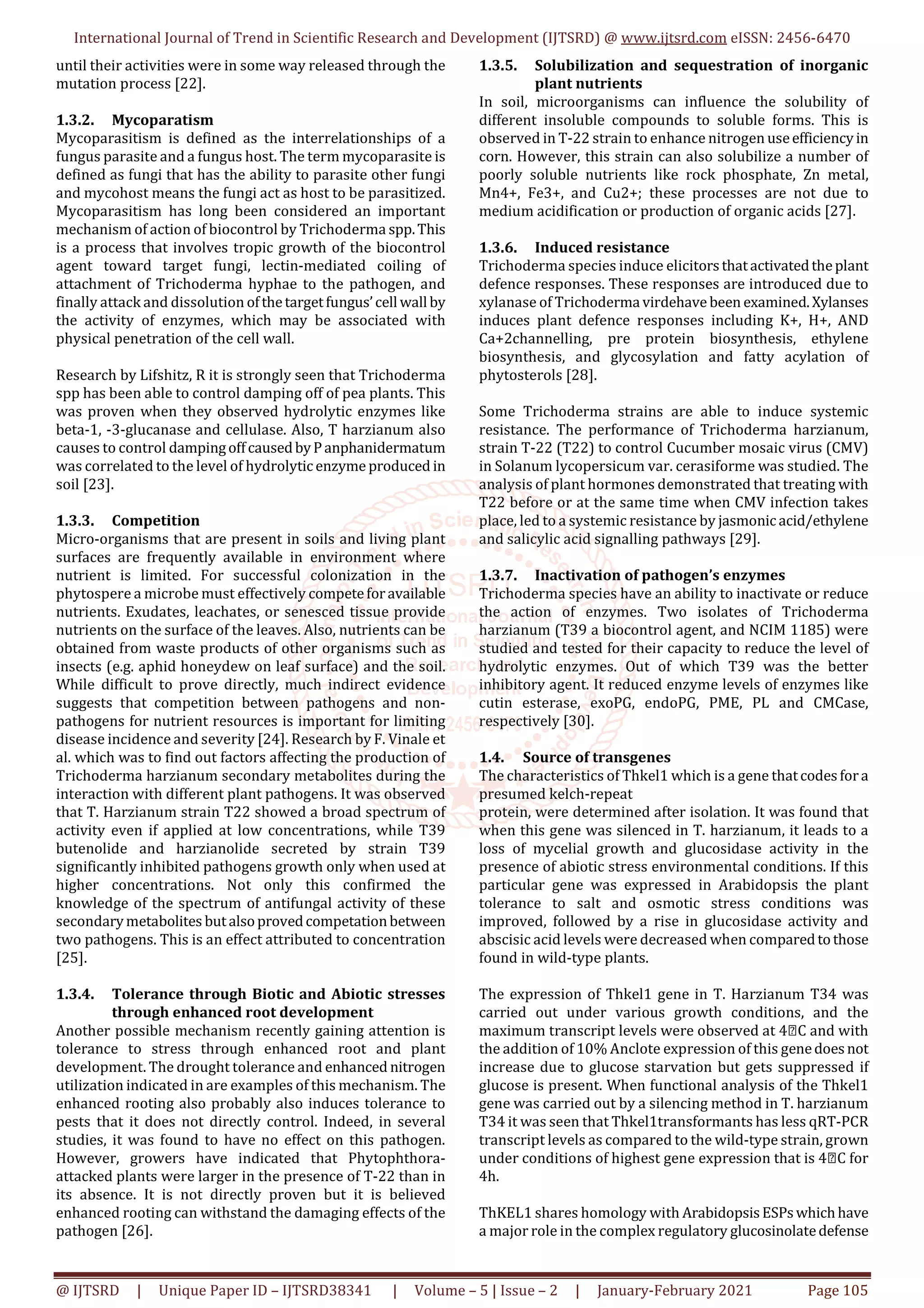 Applications of Trichoderma A Review | PDF