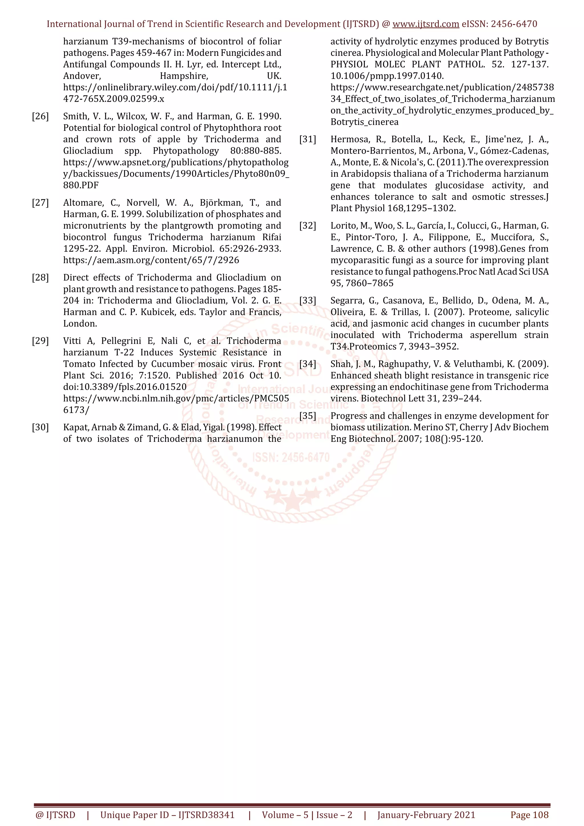 Applications of Trichoderma A Review | PDF