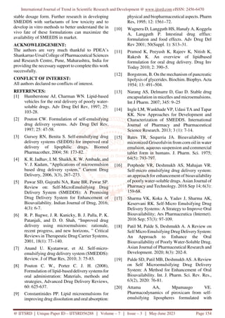 A Review on Solid Self Micro emulsifying Drug Delivery System A Method ...