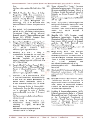 A Study of Administrative Behavior of Secondary School Heads of ...