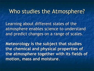 STRUCTURE OF THE ATMOSPHERE | PPT