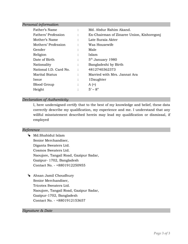 CV - Nazmul Hasan (Sojib)final | DOC | Islam | Religion & Spirituality