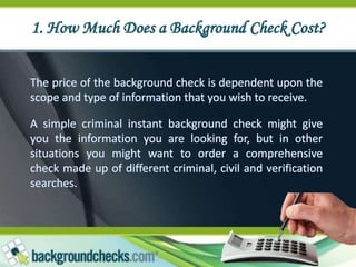 20 Frequently Asked Questions About Background Checks for Future ...