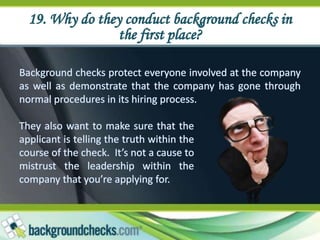 20 Frequently Asked Questions About Background Checks for Future ...