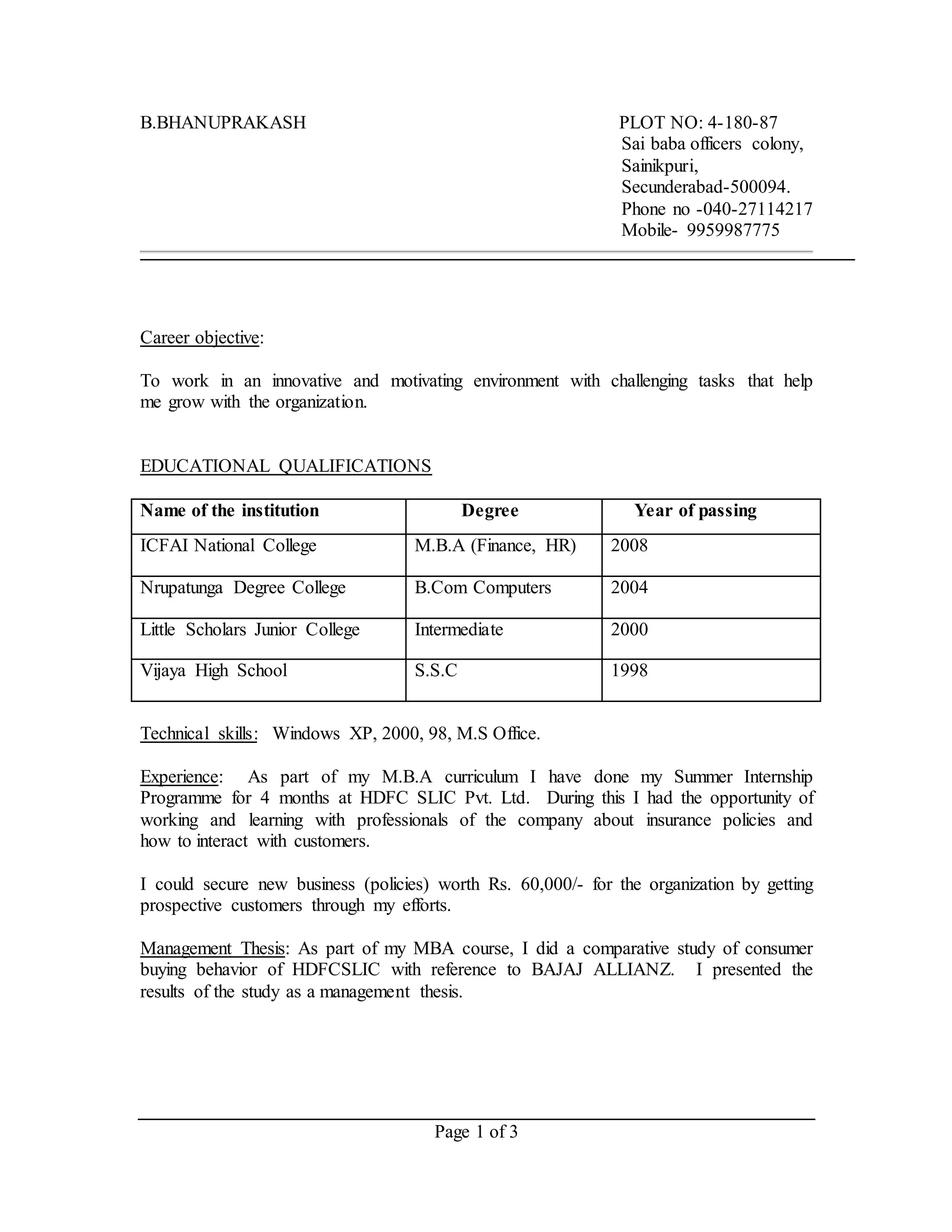 Bhanu resume-1 | DOCX