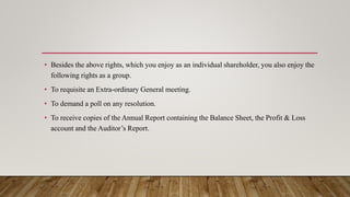 Rights of investors | PPTX