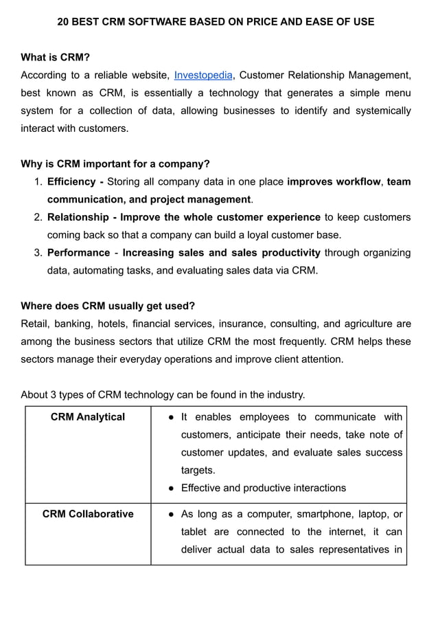 20 BEST CRM SOFTWARE BASED ON PRICE AND EASE OF USE.pdf