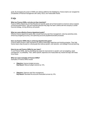 20 Best Finance and Accounting OKRs Example Datalligence.pdf | Free ...