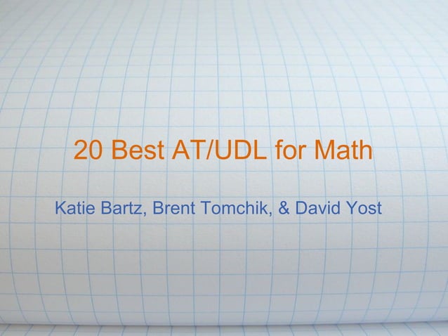 20 best AT/UDL for Mathematics | ODP