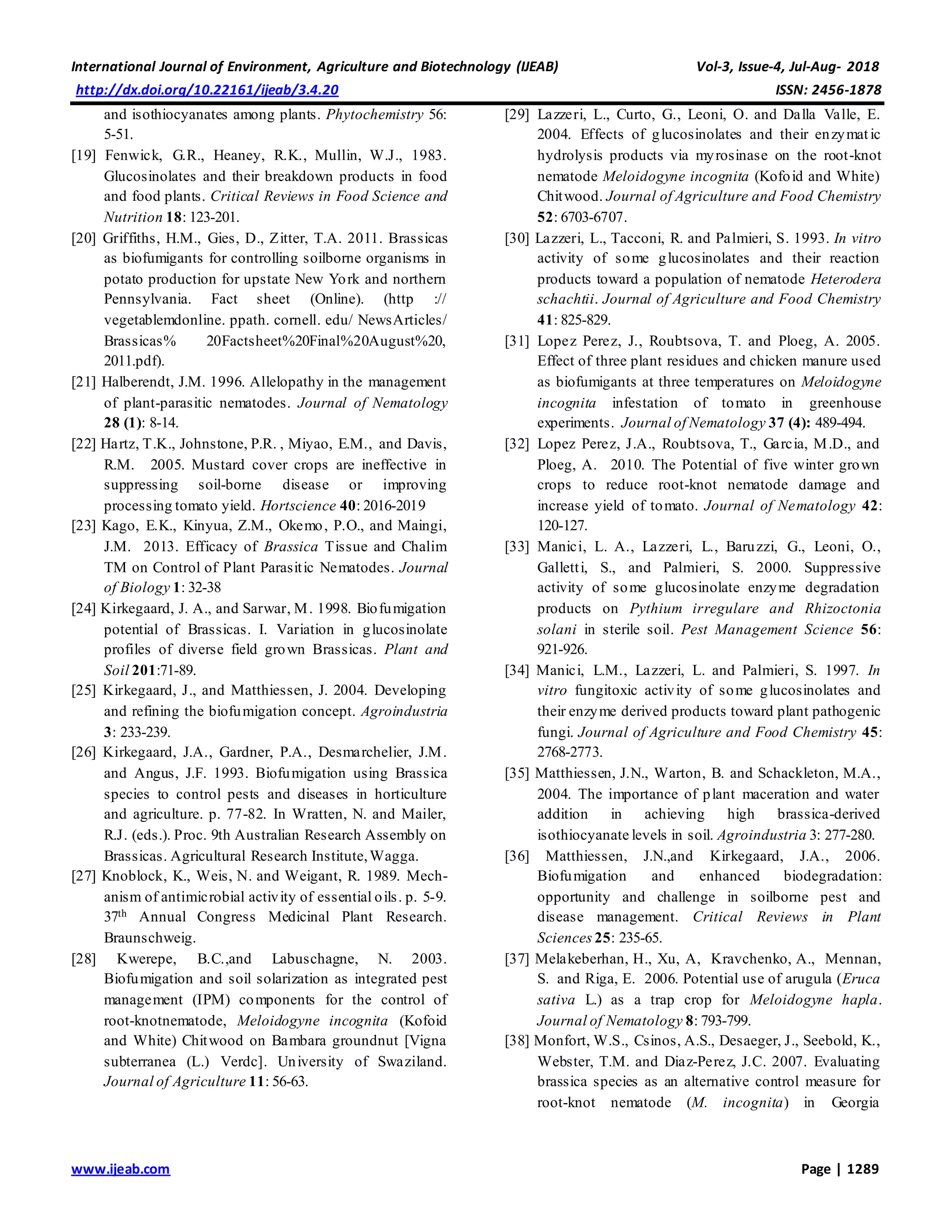 Biofumigation: A Potential Aspect for Suppression of Plant-Parasitic ...
