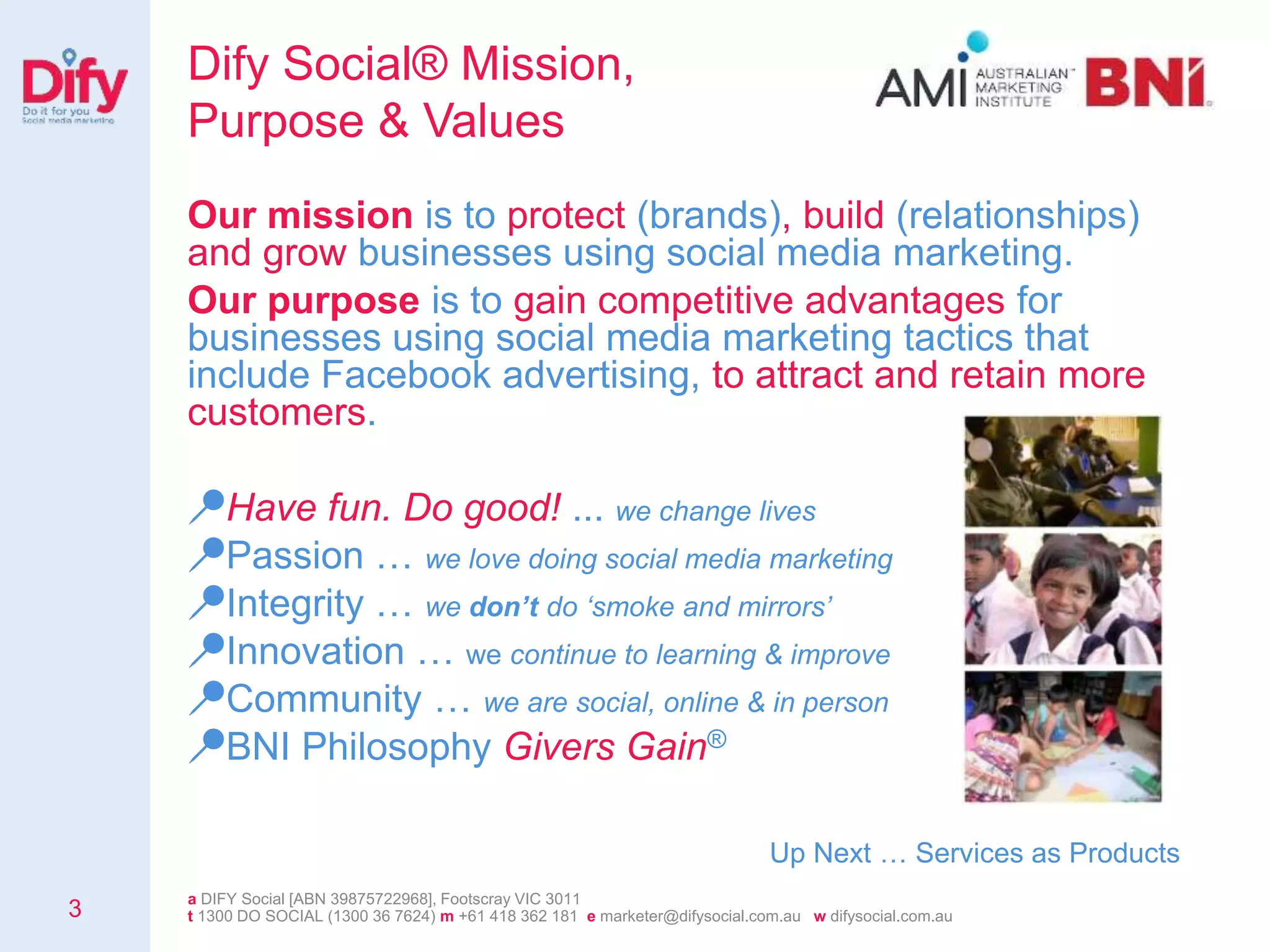 Dify Social presentation for BNI Thrive (Oct, 2020) | PPTX | Social ...
