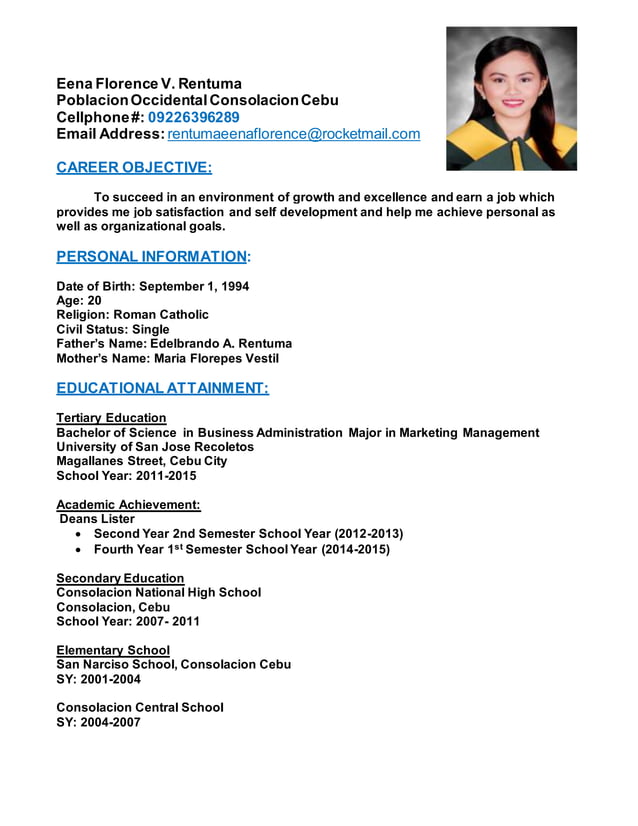 Resume (1) | DOCX | Business | Business and Finance