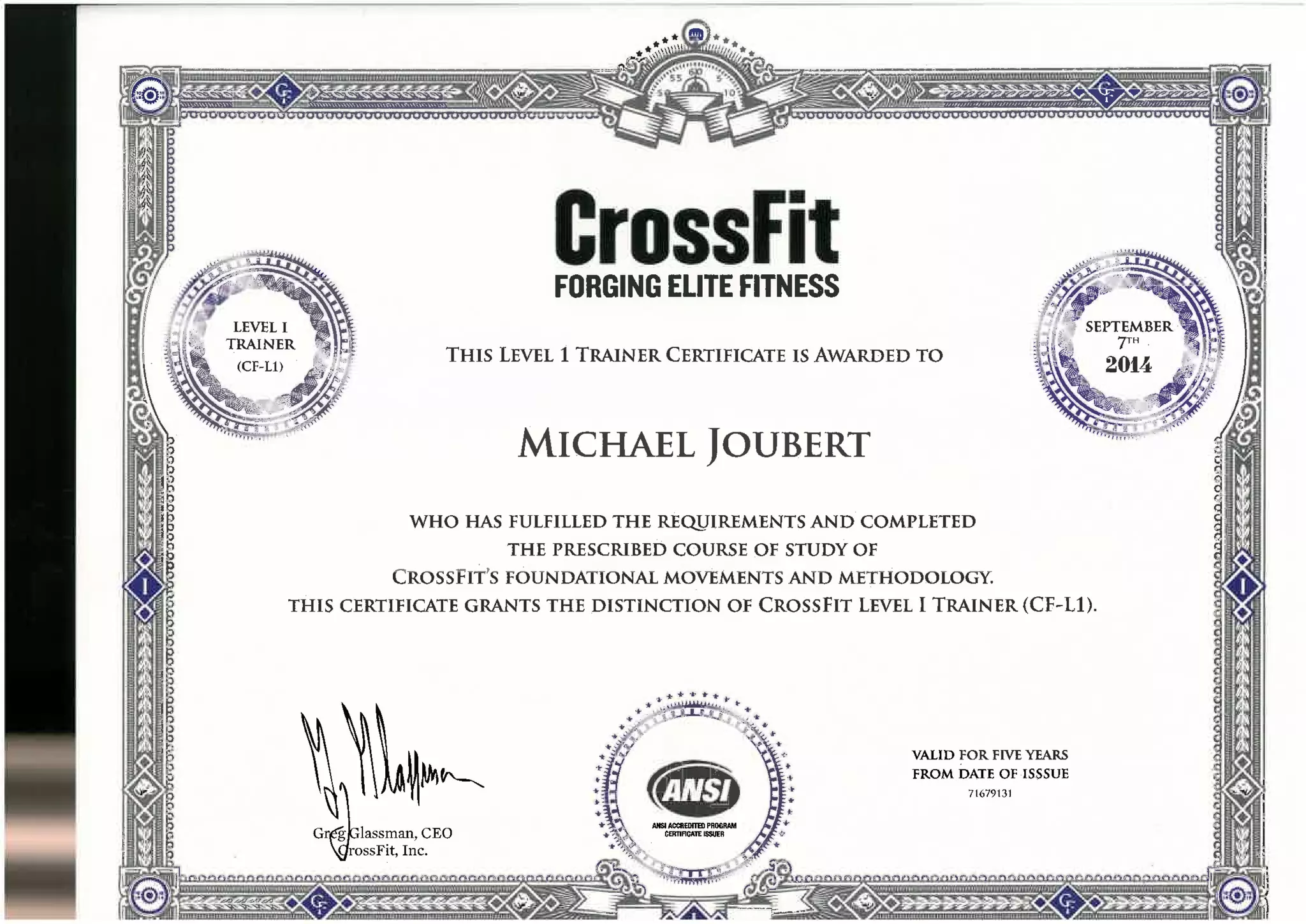 Crossfit - Level 1 Trainer Certificate | PDF