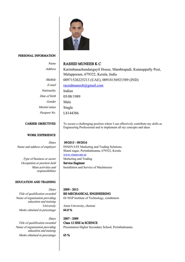 cv RASHID MUNEEB_UAE | PDF