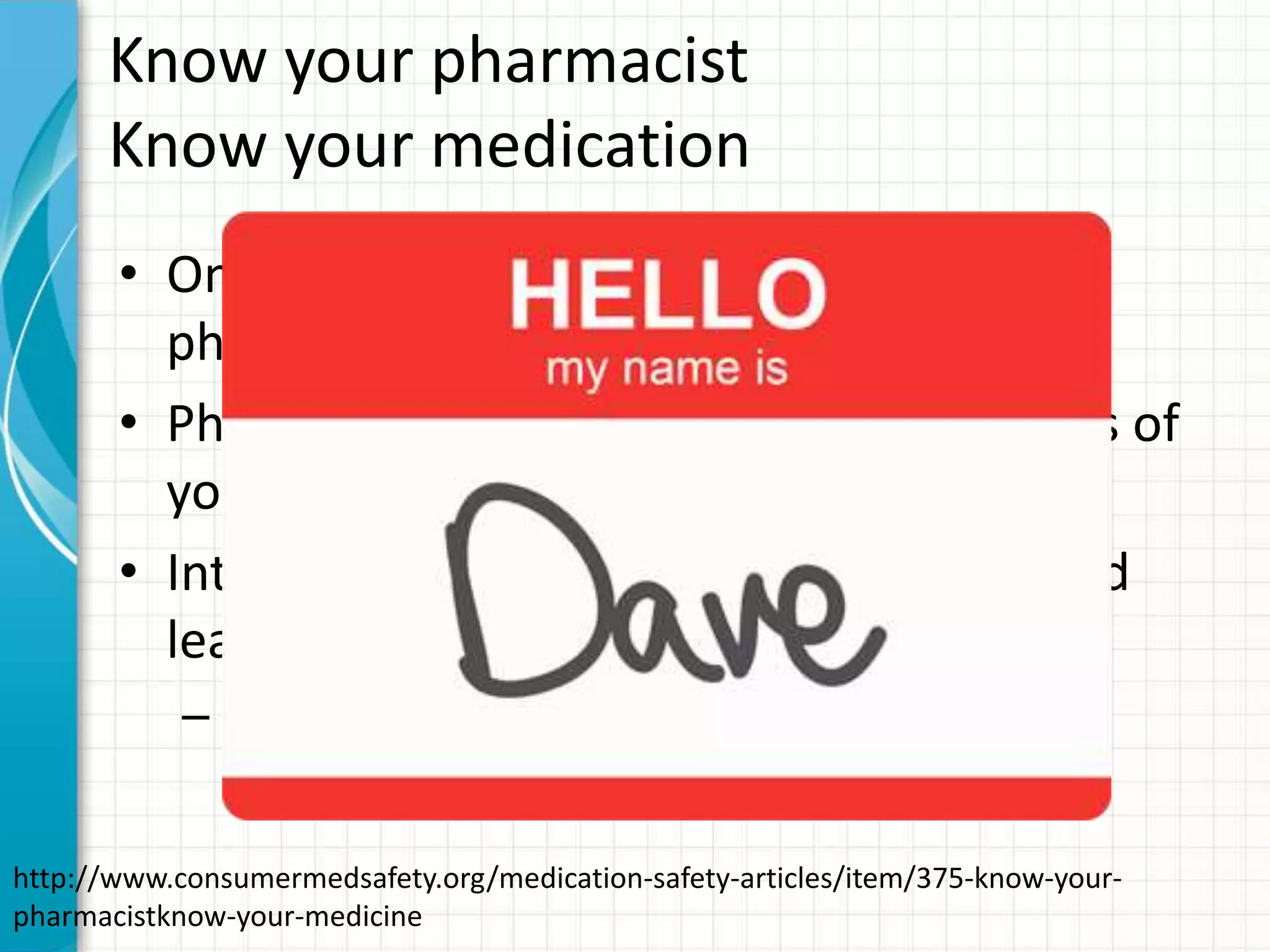 Medication Safety Presentation | PPTX