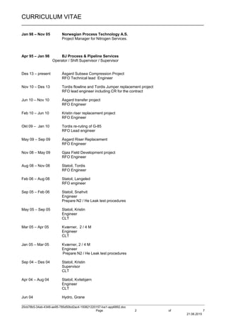 Curriculum Vitae 16 08 15 | PDF