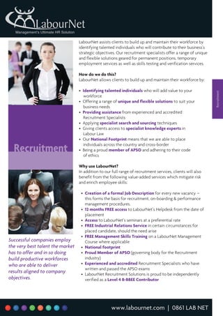 LabourNet Corporate Brochure | PDF