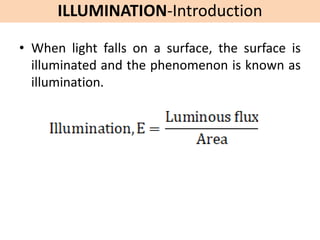 UNIT III PRINCIPLES OF ILLUMINATION | PPTX