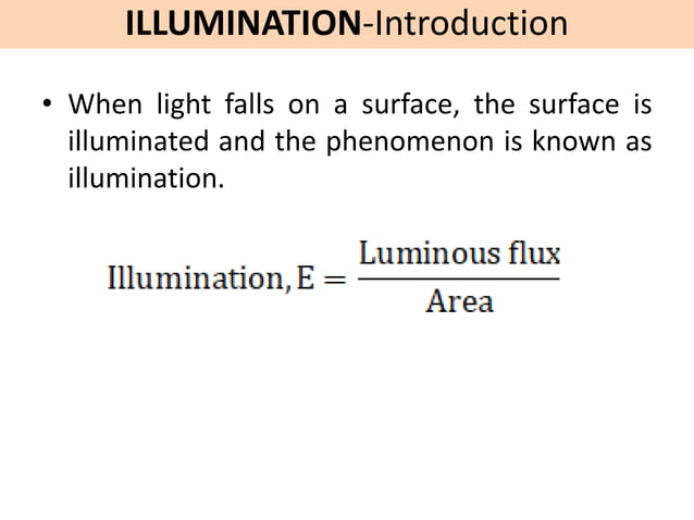 UNIT III PRINCIPLES OF ILLUMINATION | PPT