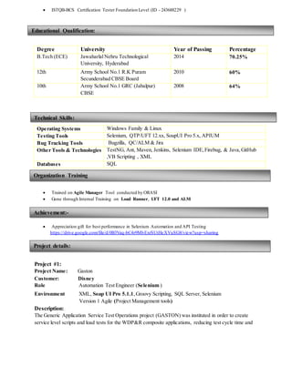 Resume 2 year | PDF