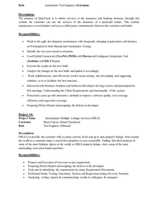 Resume 2 year | PDF