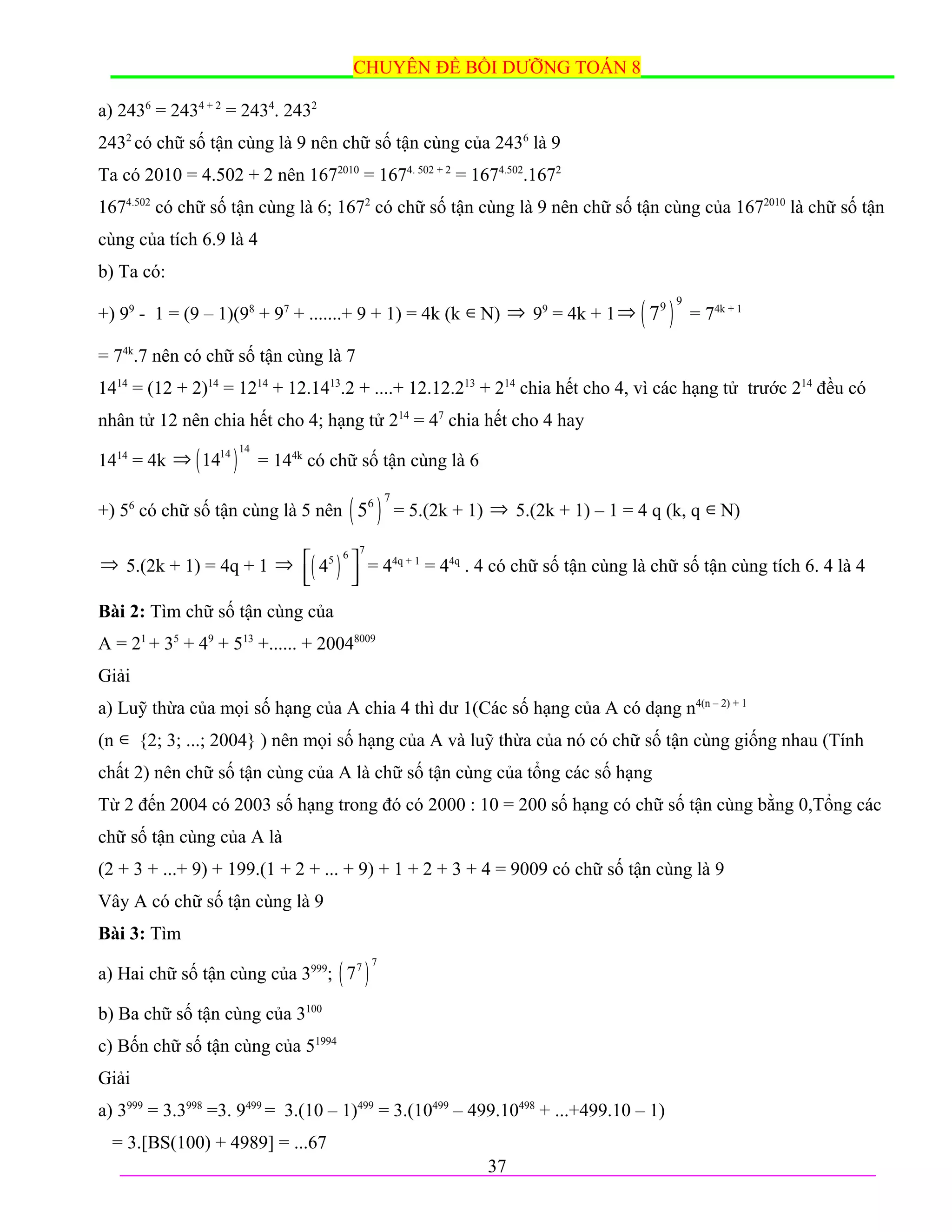 20 chuyen de boi duong toan 8 | PDF