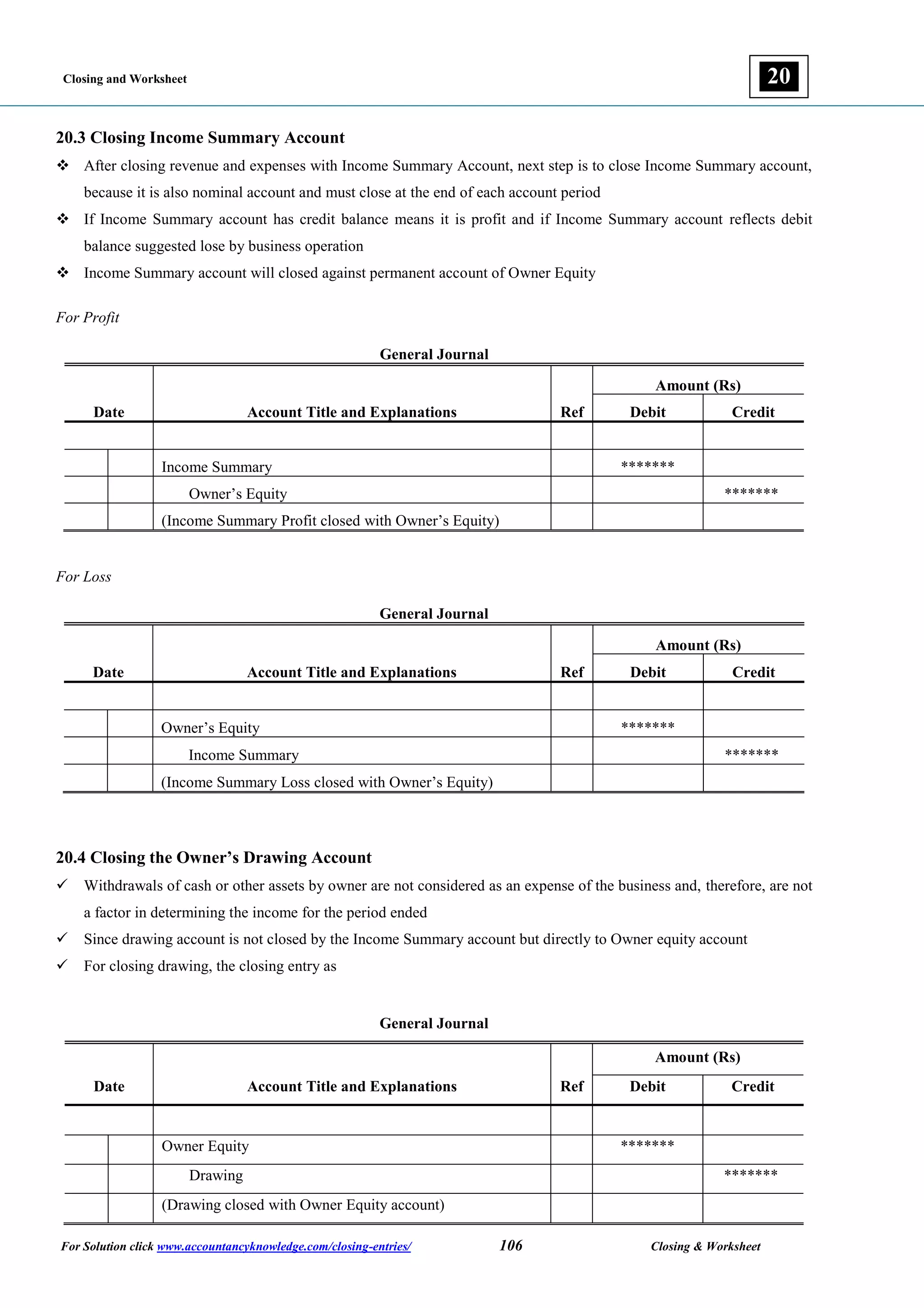 20 closing and work sheet accounting workbook-zaheer-swati | PDF