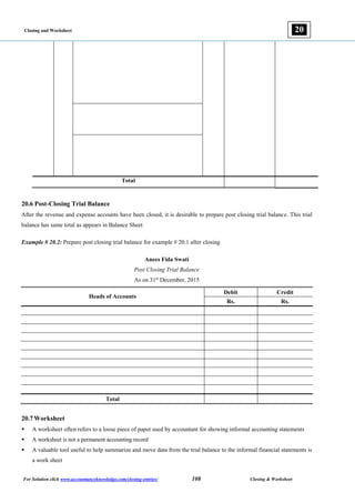 20 closing and work sheet accounting workbook-zaheer-swati | PDF