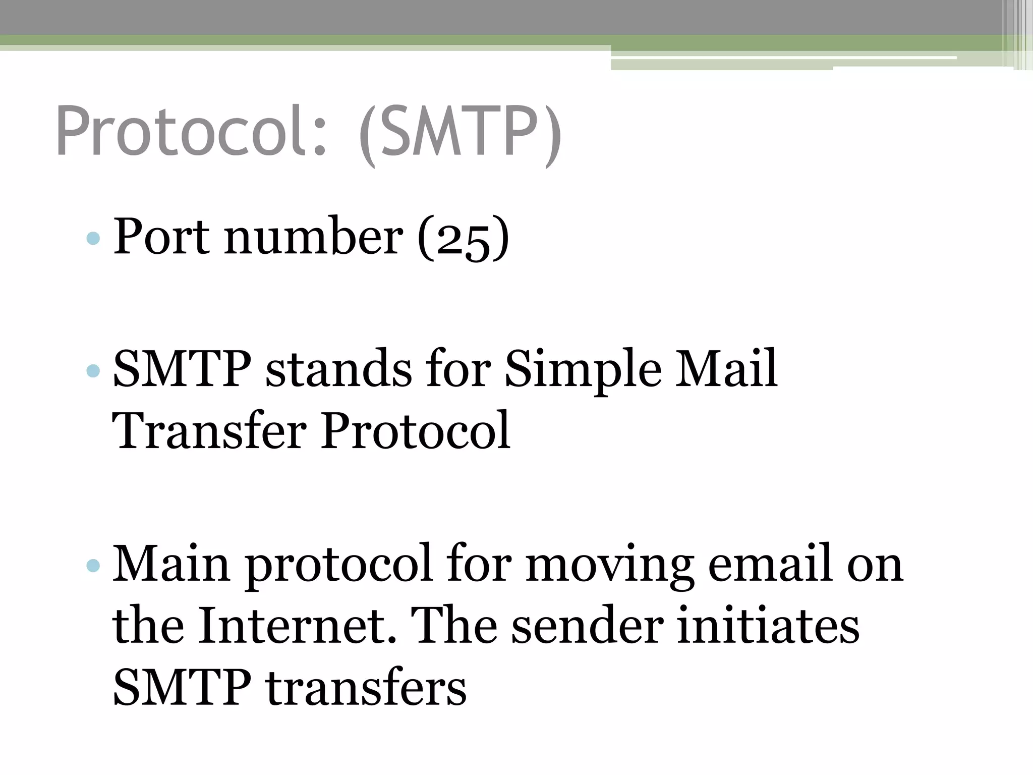 20 common port numbers and their purposes | PPTX