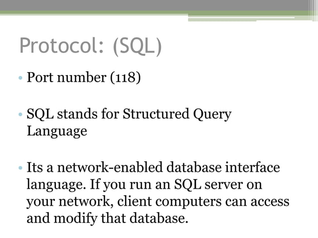 20 common port numbers and their purposes | PPTX