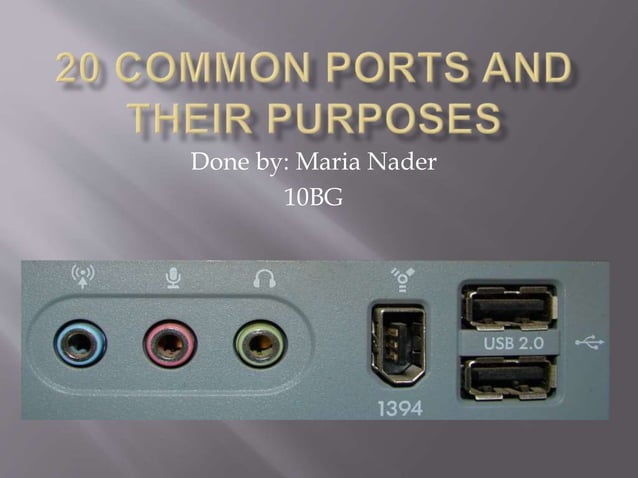 20 common ports and their purposes | PPT