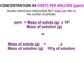 20 concentration of solutions | PPT