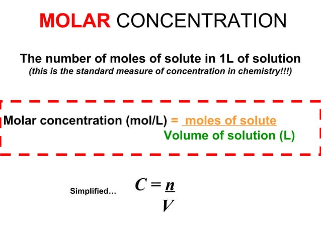 20 concentration of solutions | PPT | Chemistry | Science