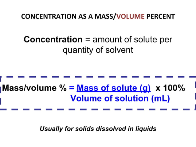 20 concentration of solutions | PPT | Chemistry | Science