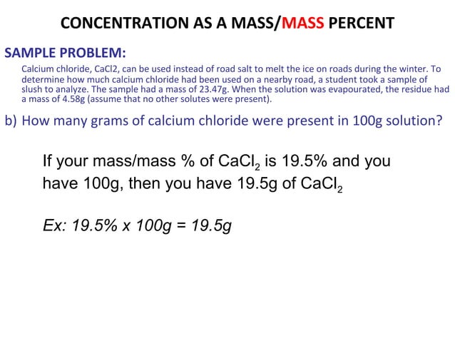 20 concentration of solutions | PPT | Chemistry | Science